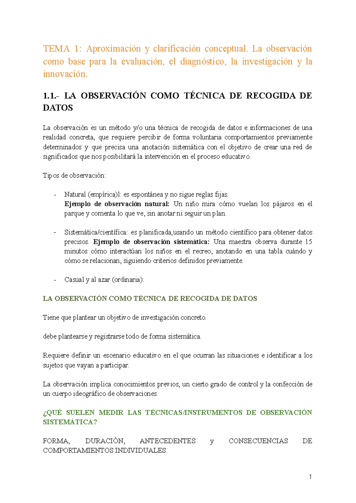 TEMA 1: Observación como Técnica de Recogida de Datos en Educación ...