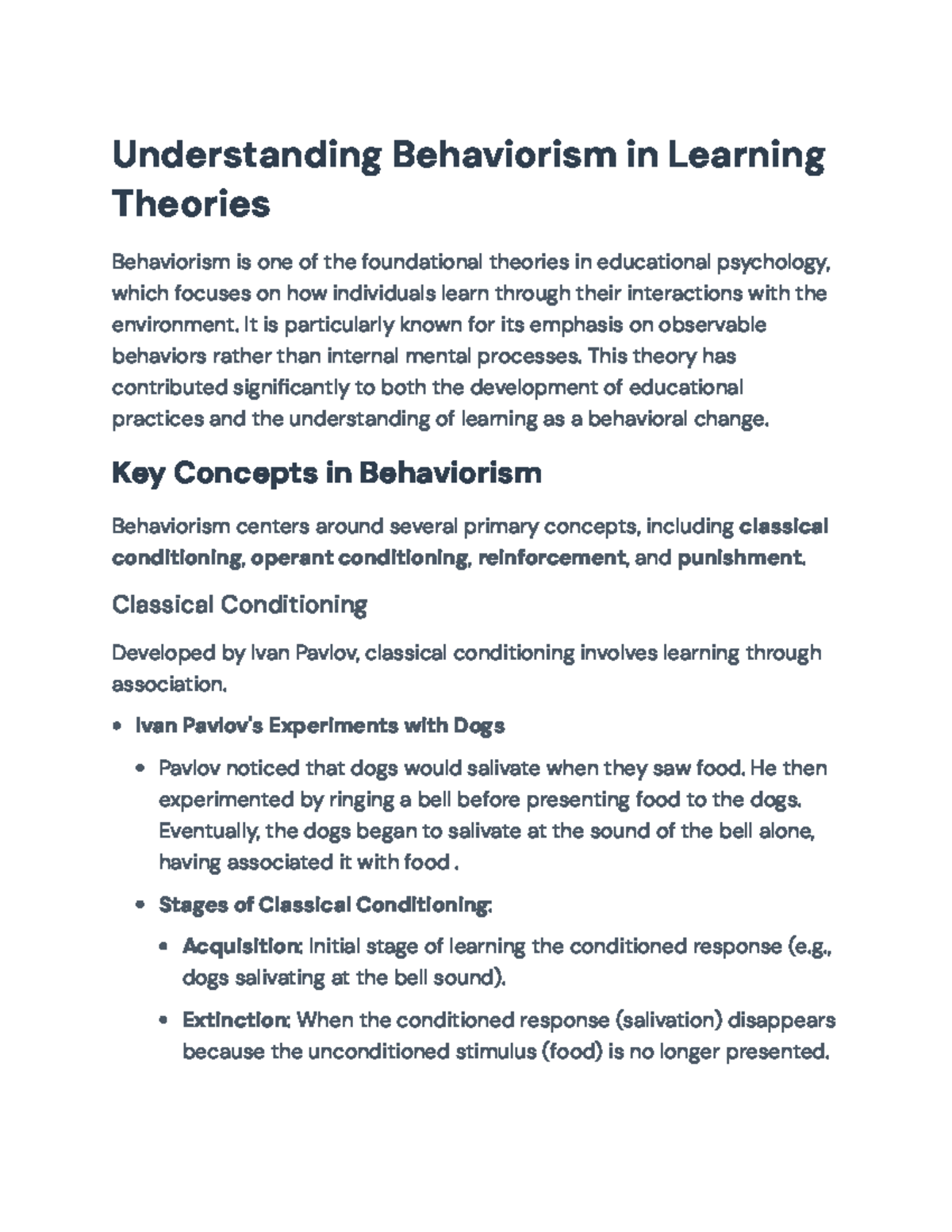 Understanding Behaviorism in Learning: Key Concepts & Applications ...