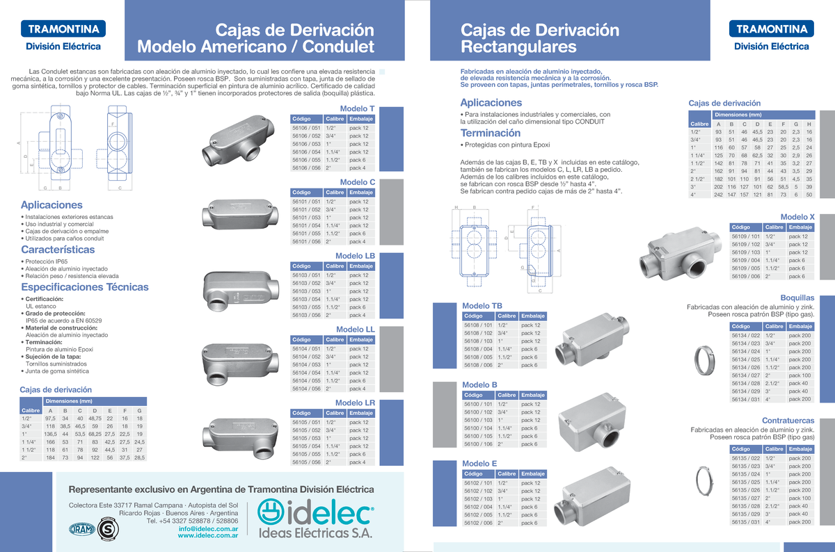 Catálogo 56100-56135: Apuntes sobre modelos de condulets y cajas - Studocu