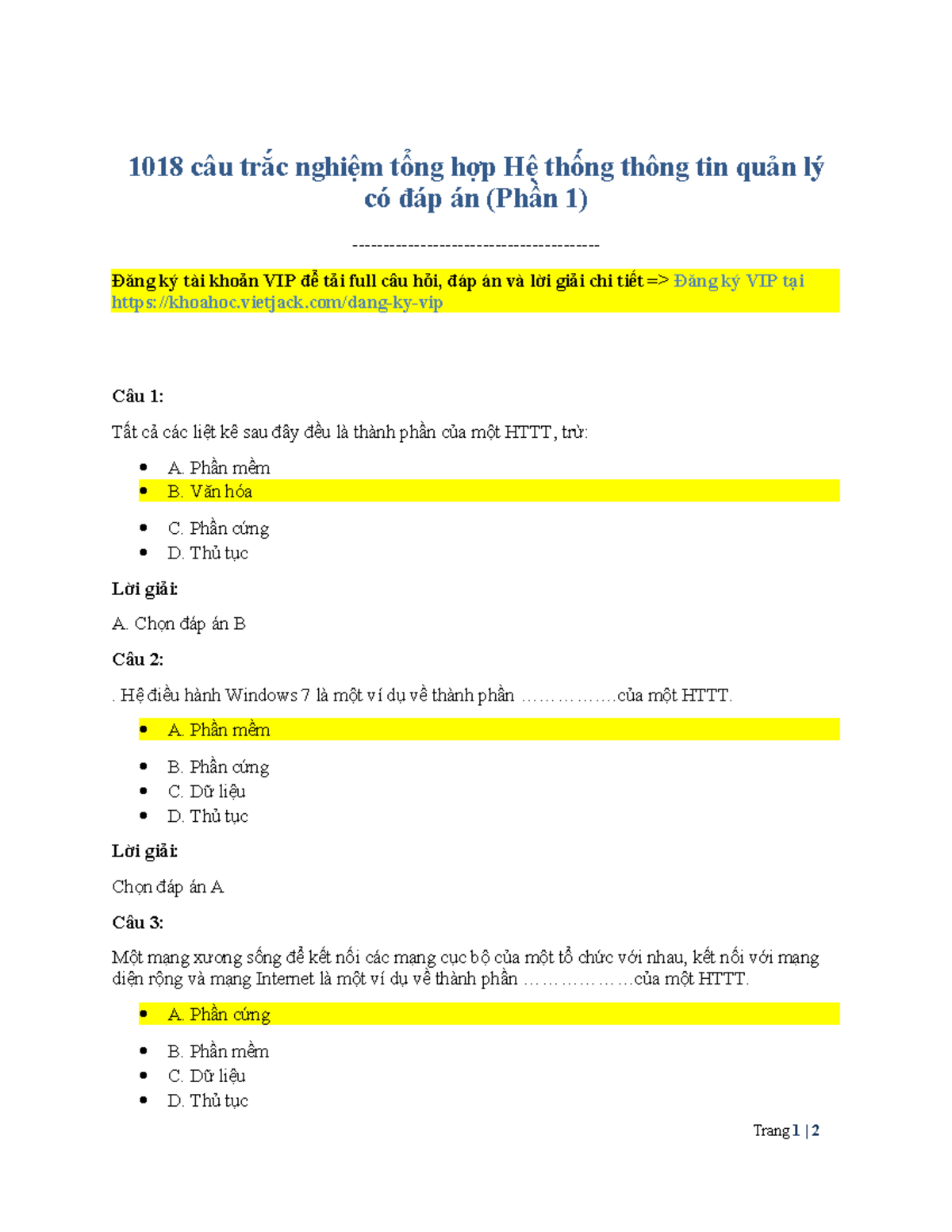 1018-cau-trac-nghiem-tong-hop-he-thong-thong-tin-quan-ly-co-dap-an-phan-1 2025 01 03 - 1018 câu ...