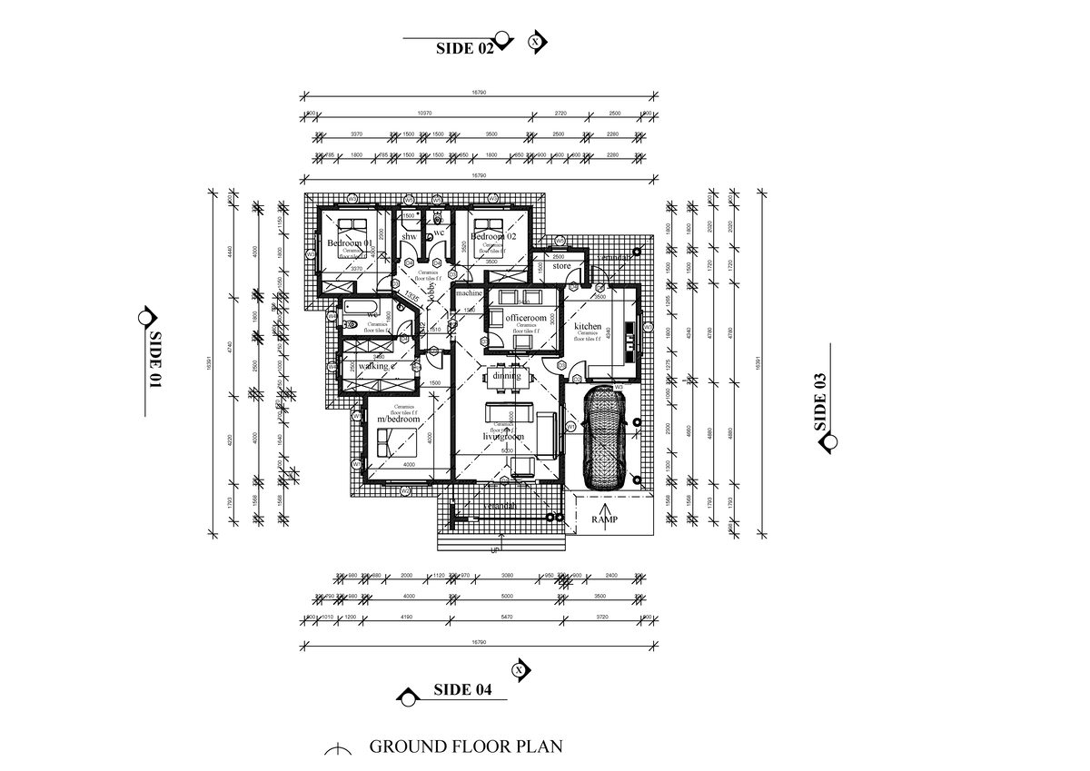 Plan Drawing Coursework: Residential Ground Floor Design Overview - Studocu