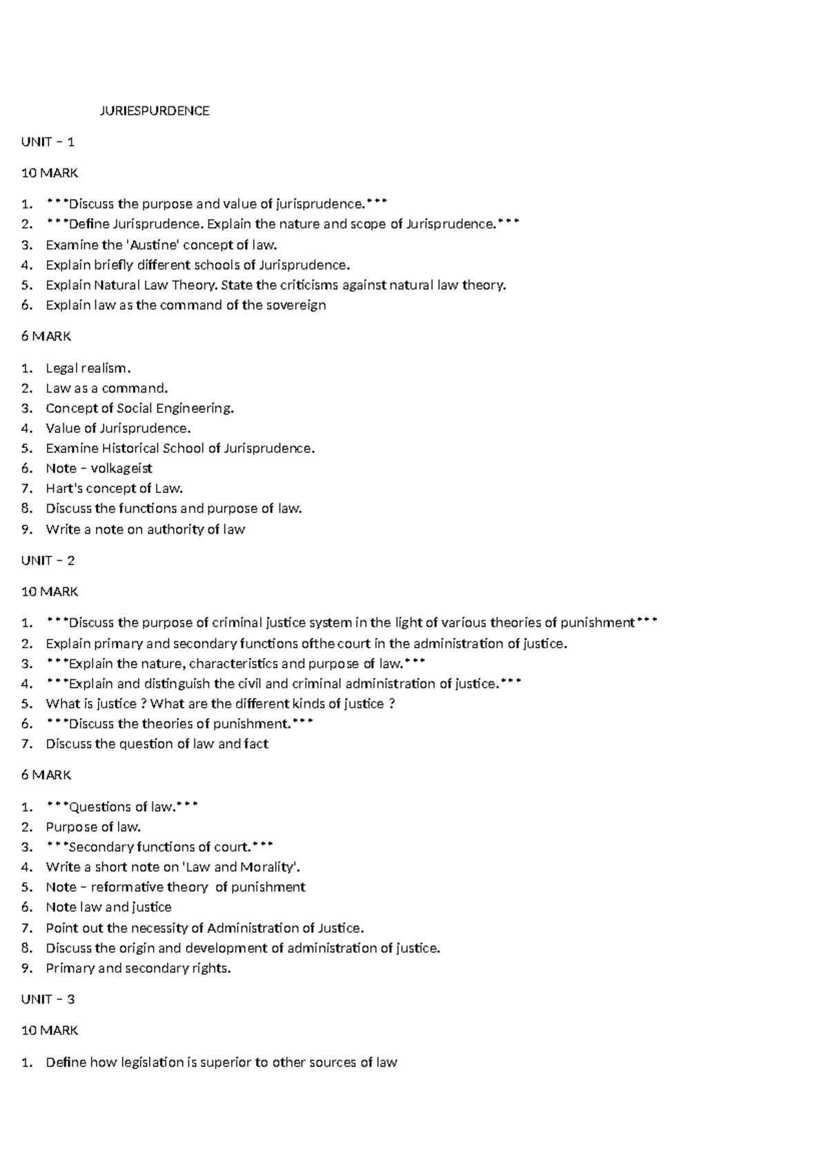JURISPRUDENCE UNIT 1-4: Key Concepts and Theories Explained - Studocu
