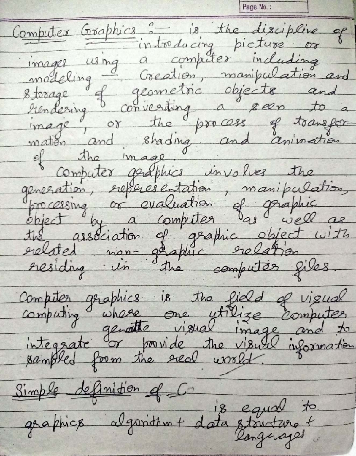 Computer Graphics: Unit 1 Overview and Key Concepts - Studocu