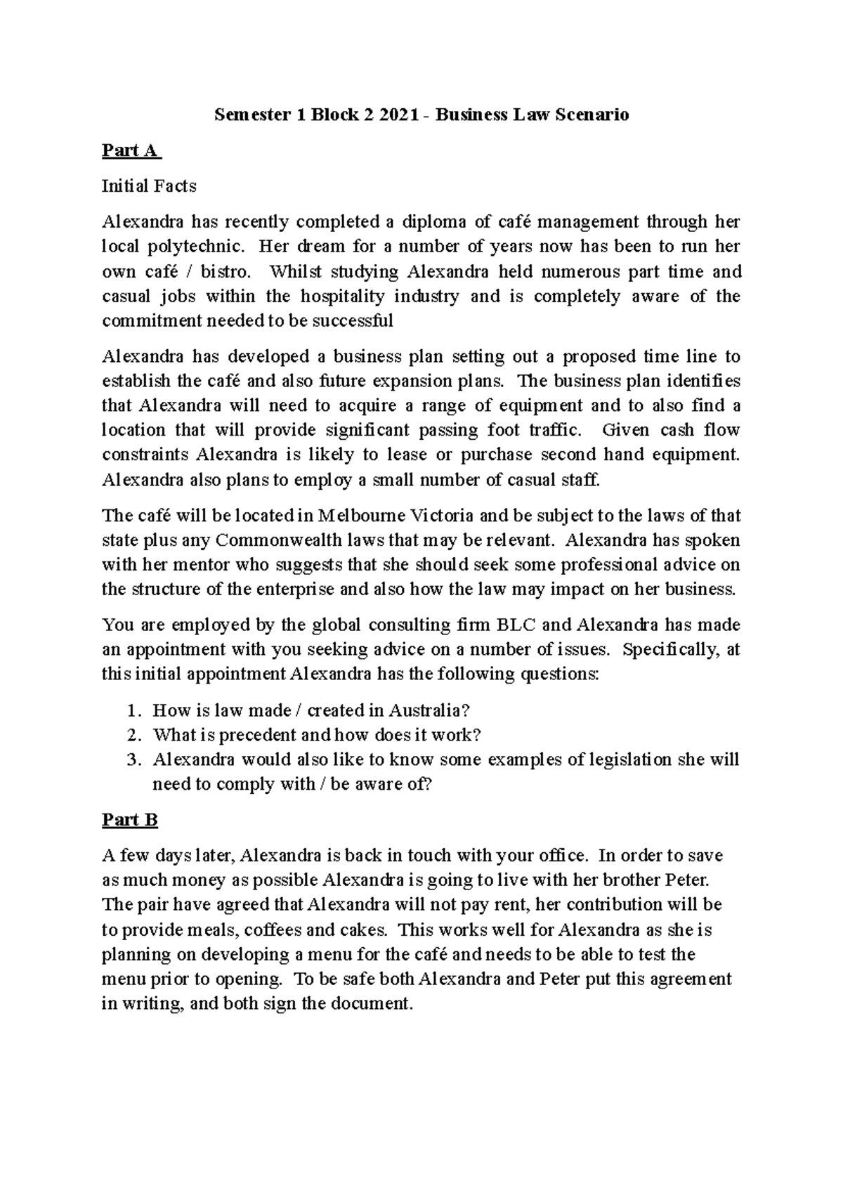 Business Law Case Study Analysis - BLC 2022 - Studocu