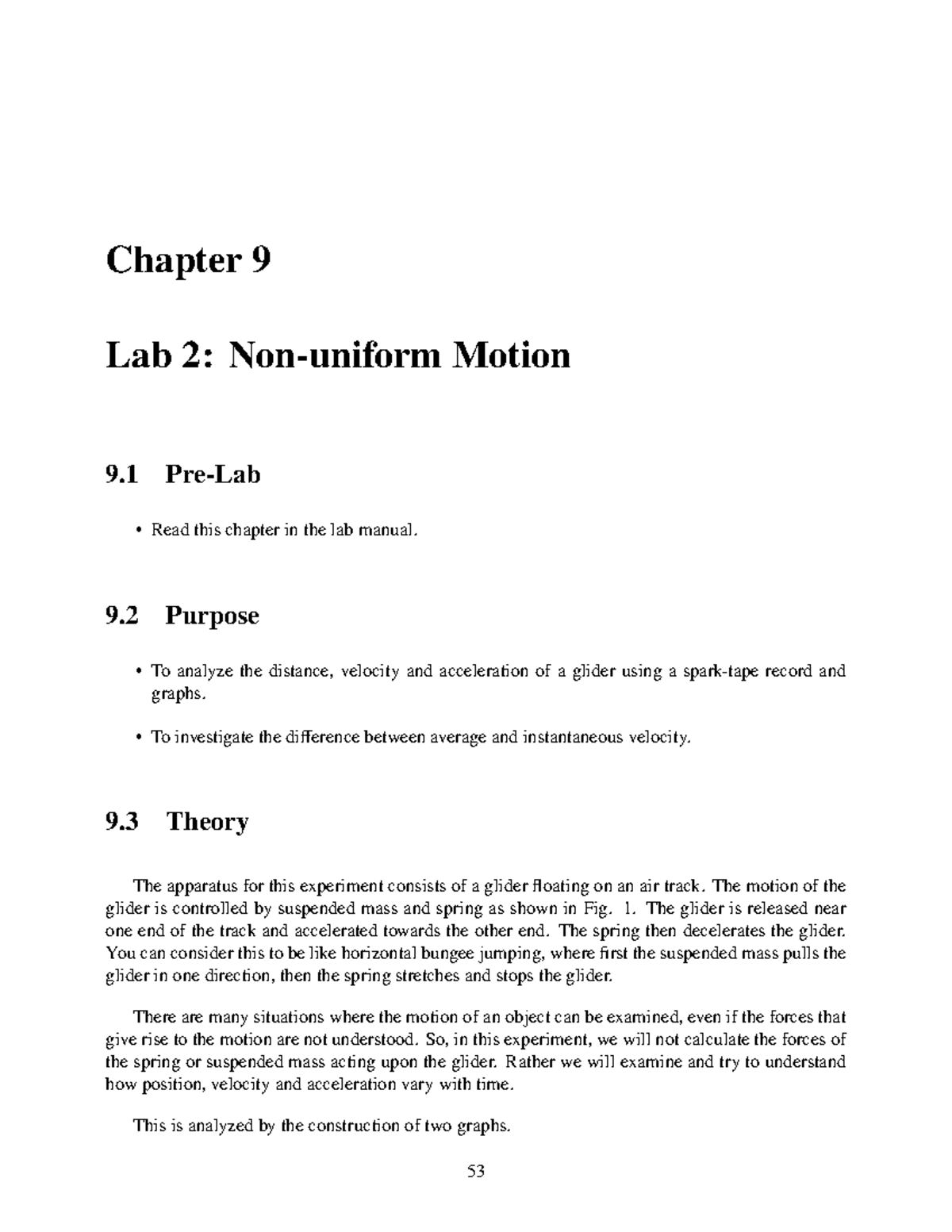 EN PH 131 Lab 2: Analyzing Motion of a Glider - Studocu