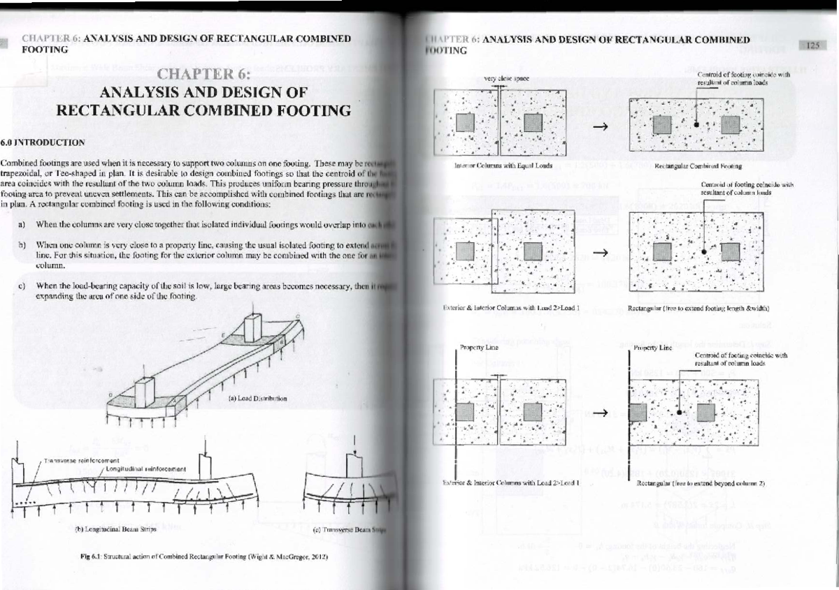 Chapter 6 - Analysis and Design of Rectangular Combined Footing - Studocu
