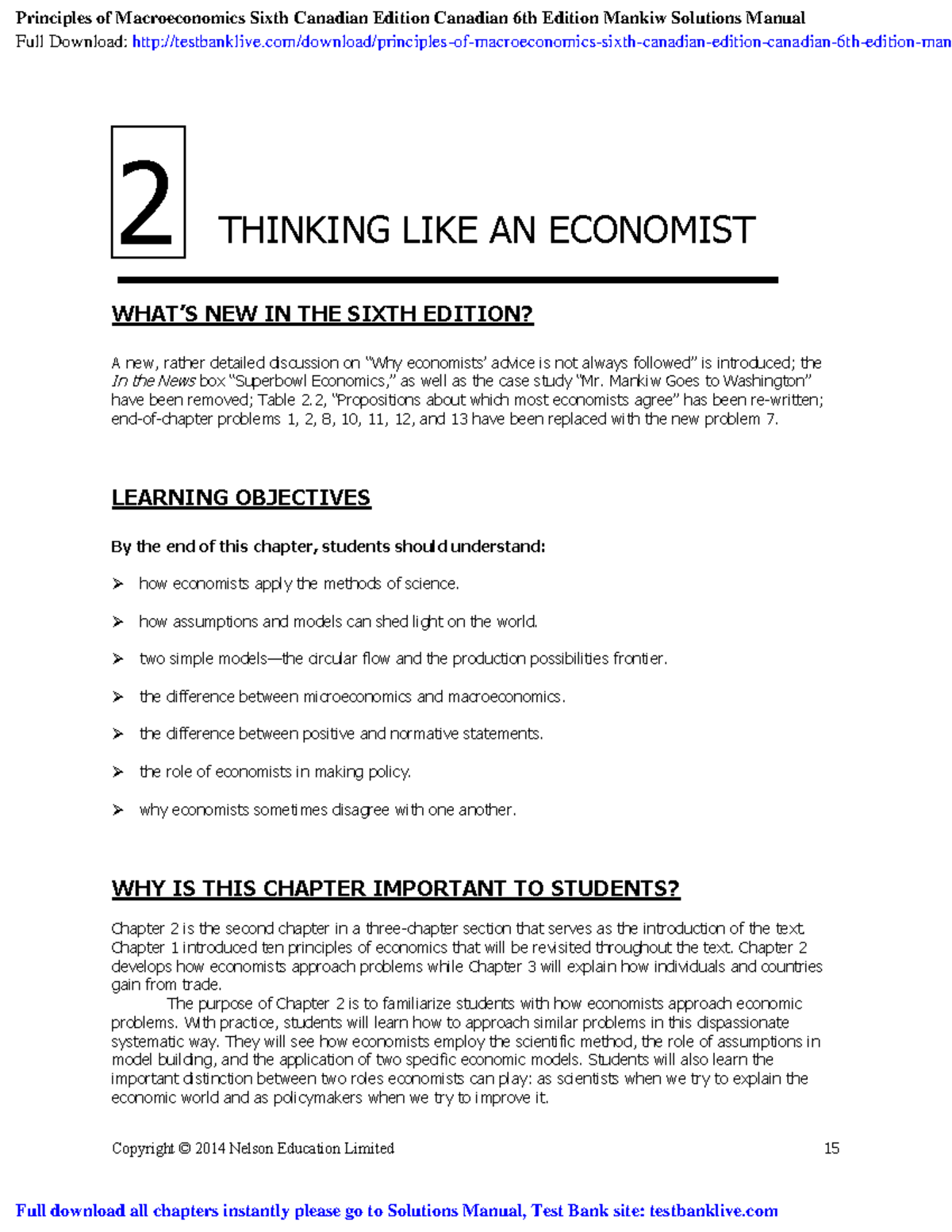 Principles macroeconomics sixth canadian edition canadian 6th edition ...