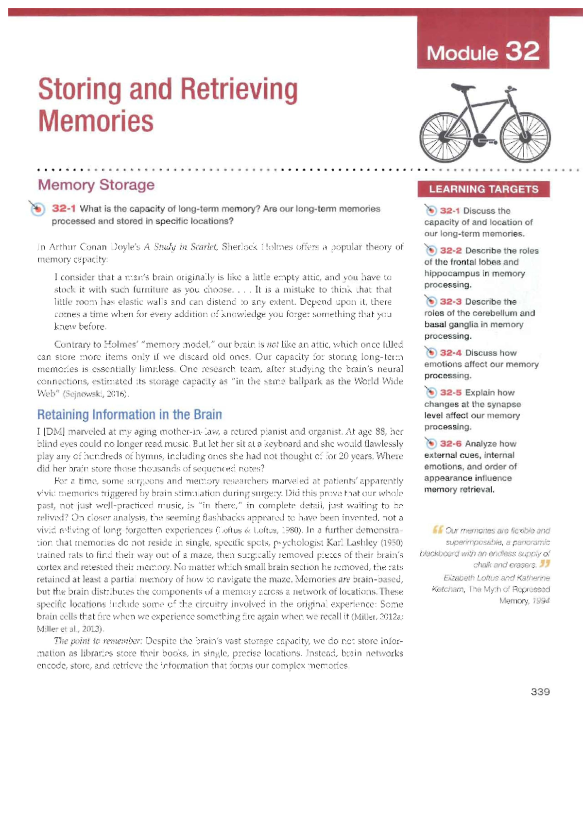 AP Psychology Module 32 - Storing and Retrieving Memories