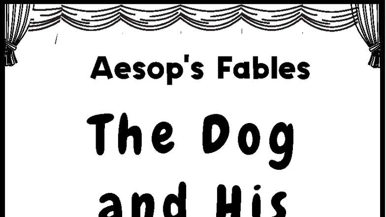 Aesops Readers Theater Scripts Fables The Dogand His Shadow ...