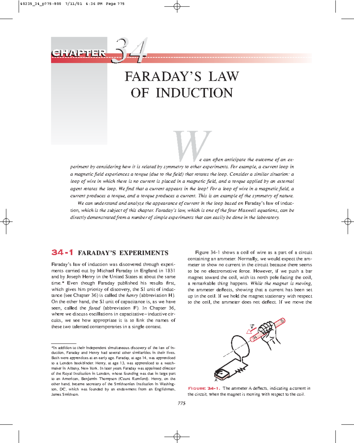 Chapter 34 - Faraday's Law of Induction in Physics Vol 2 - Studocu