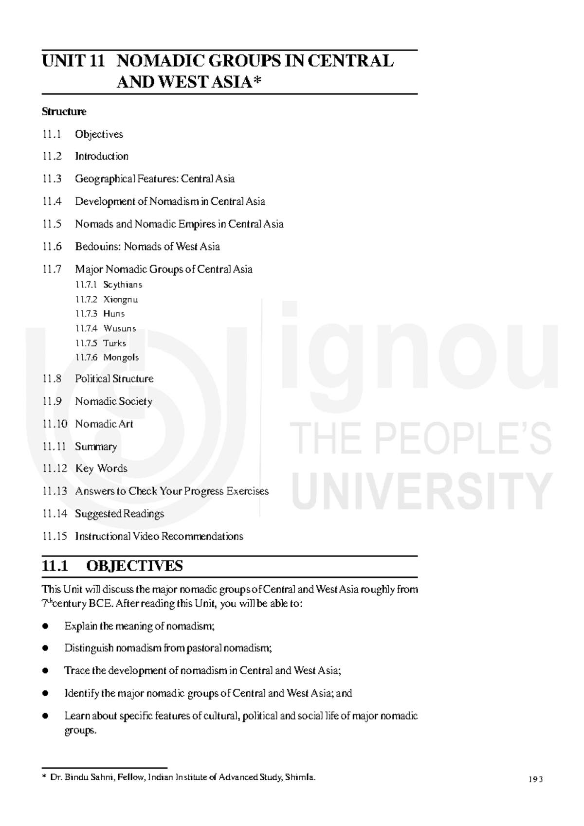 Nomadic Groups in Central and West Asia: Overview and Insights (Unit-11 ...
