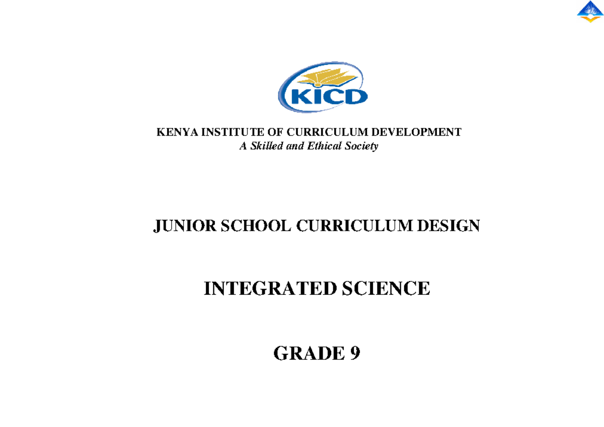 Grade 9 Integrated Science Exam Papers - KICD Curriculum - Studocu