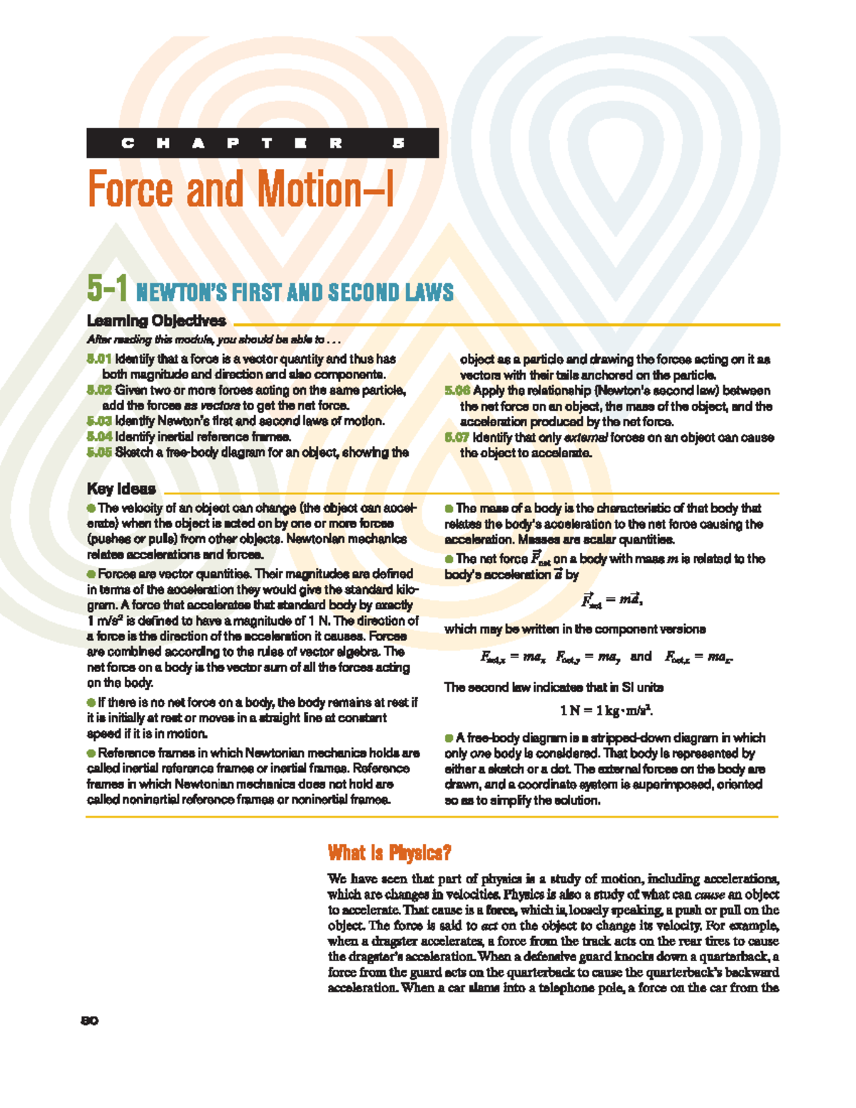 Chapter 5 - Force and Motion: Understanding Newton's First and Second ...