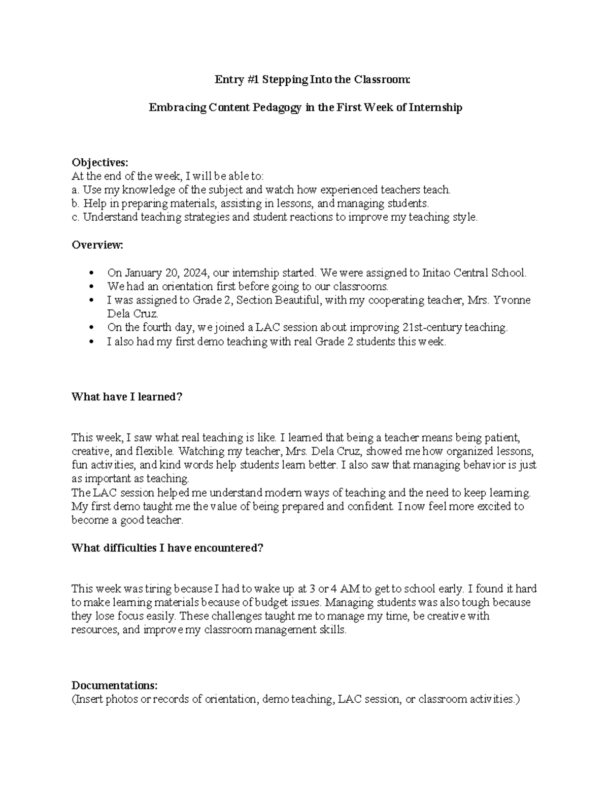 Journal P2: Embracing Content Pedagogy in My Internship Experience ...