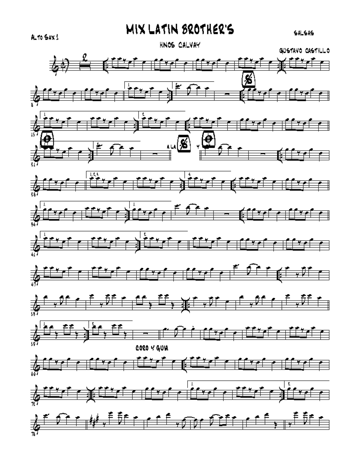 Mix Latin Brothers - Salsa Study Notes - Studocu