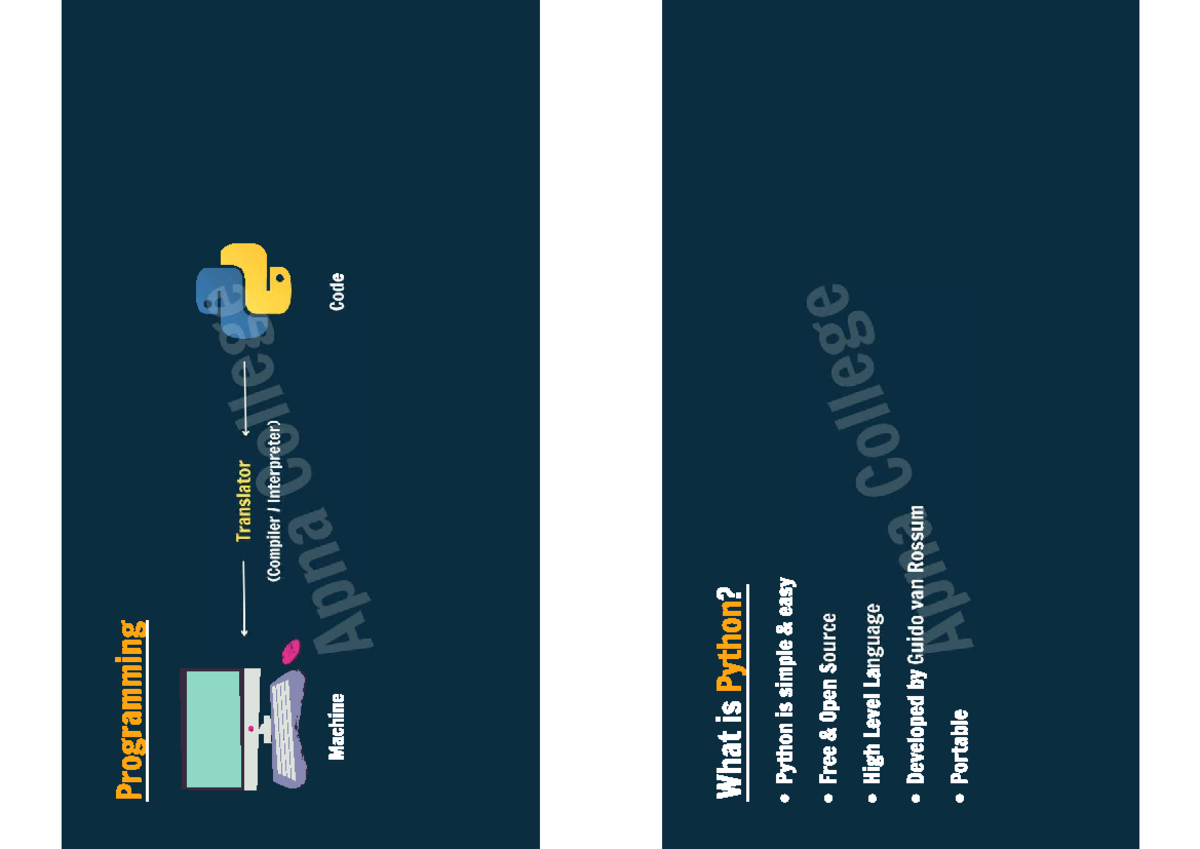 Apna College Python Programming Basics and Data Types - Studocu
