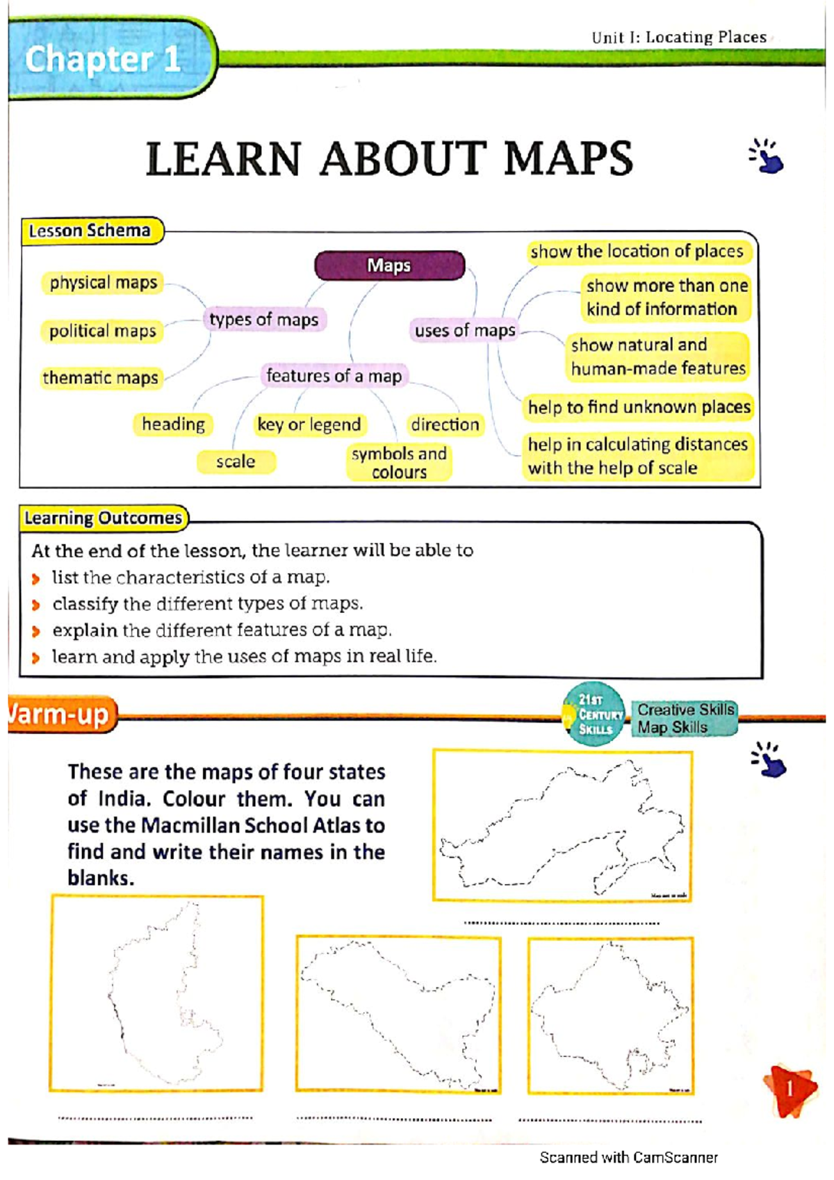 Class 4 - SS Chapter 1: Understanding Maps and Their Features - Studocu