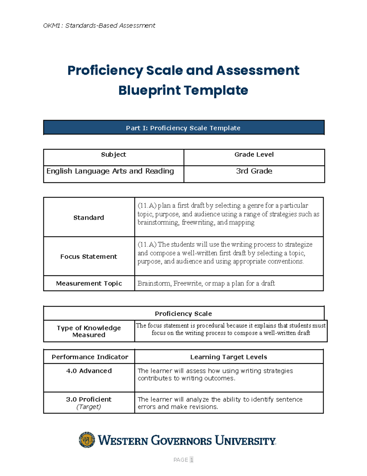 Standards-Based Assessment -Task 2-Passed - OKM1: Standards-Based ...