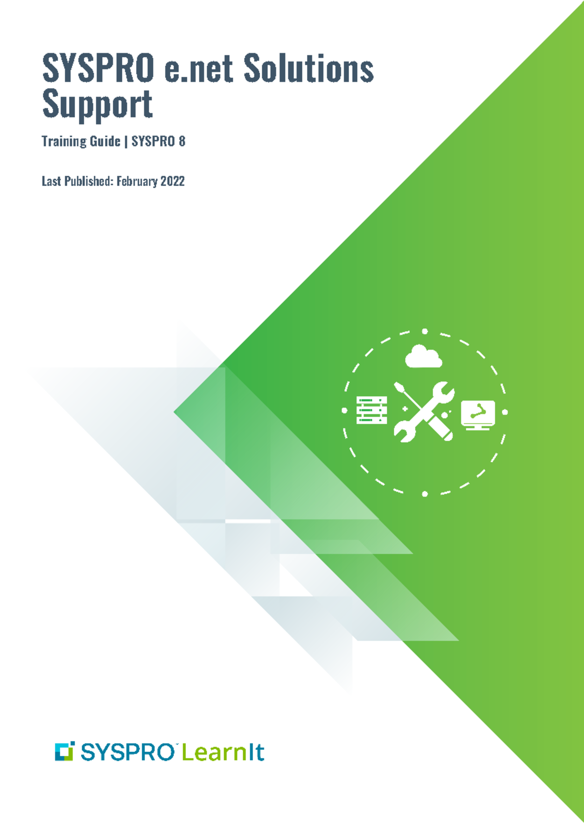 SYSPRO 8 e.net Solutions Support Training Guide - February 2022 - Studocu