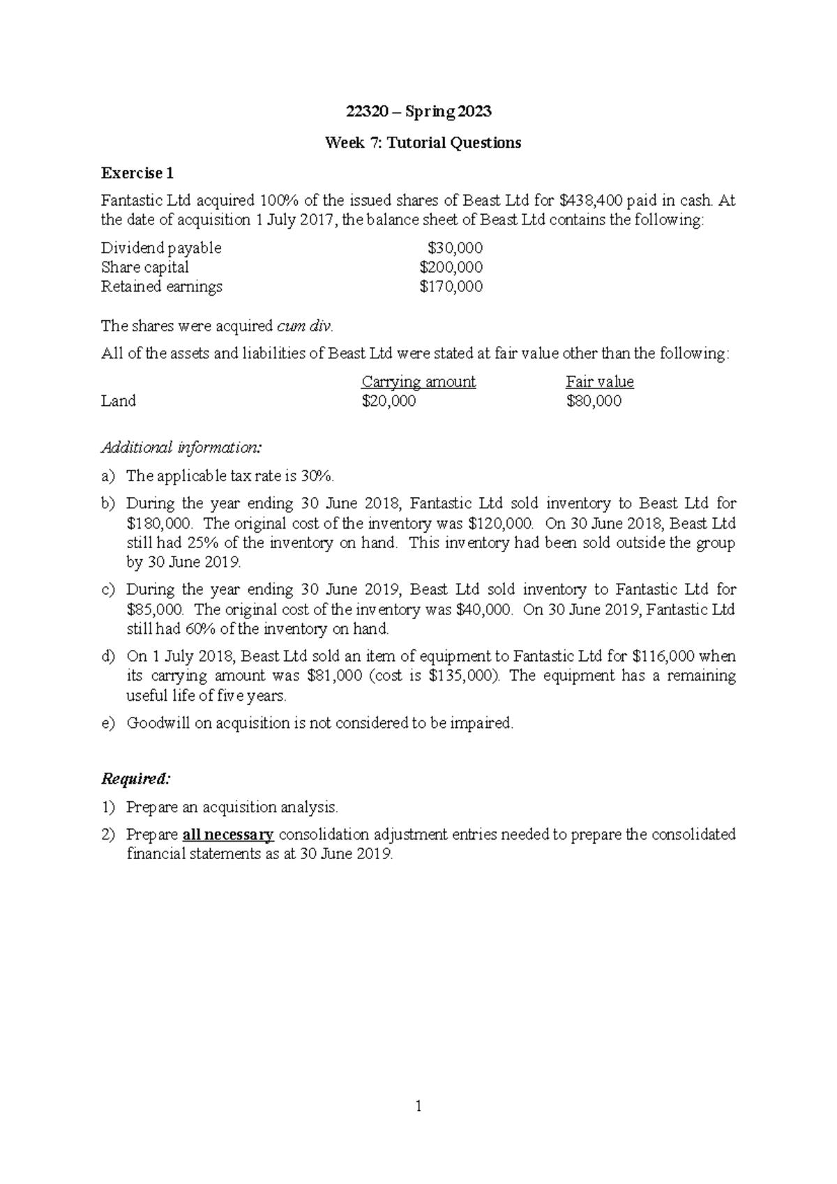 22320 Tutorial Questions - Week 07 - Spring 2023 Analysis - Studocu