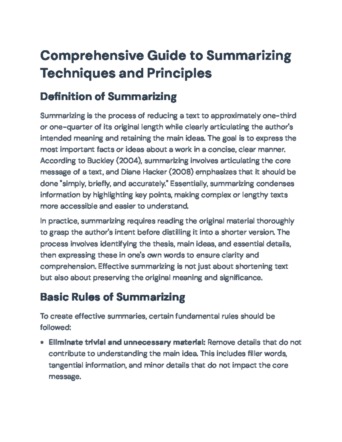 Comprehensive Guide to Summarizing Techniques for Academic Success ...