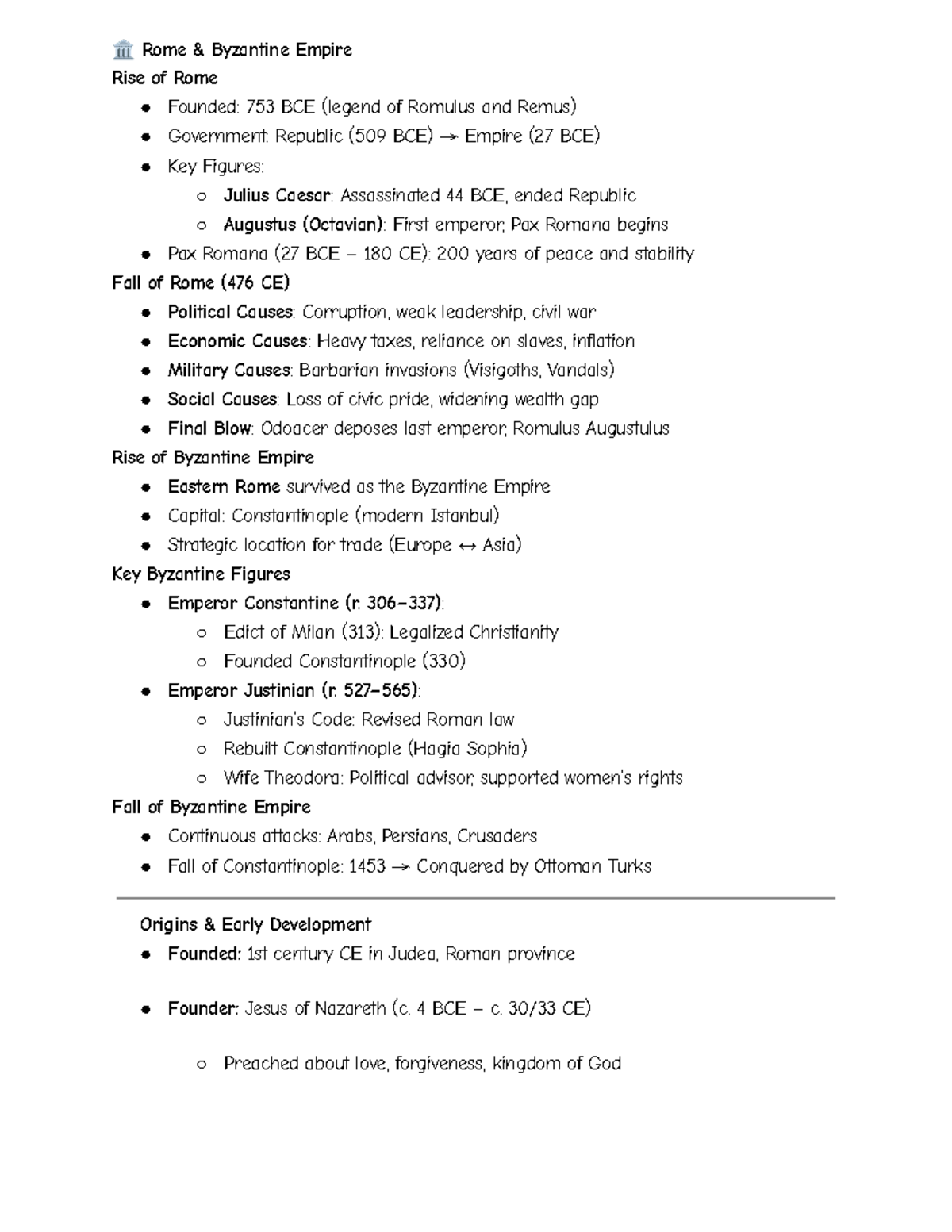 Roman Empire Study Guide: Key Concepts and Historical Overview - Studocu