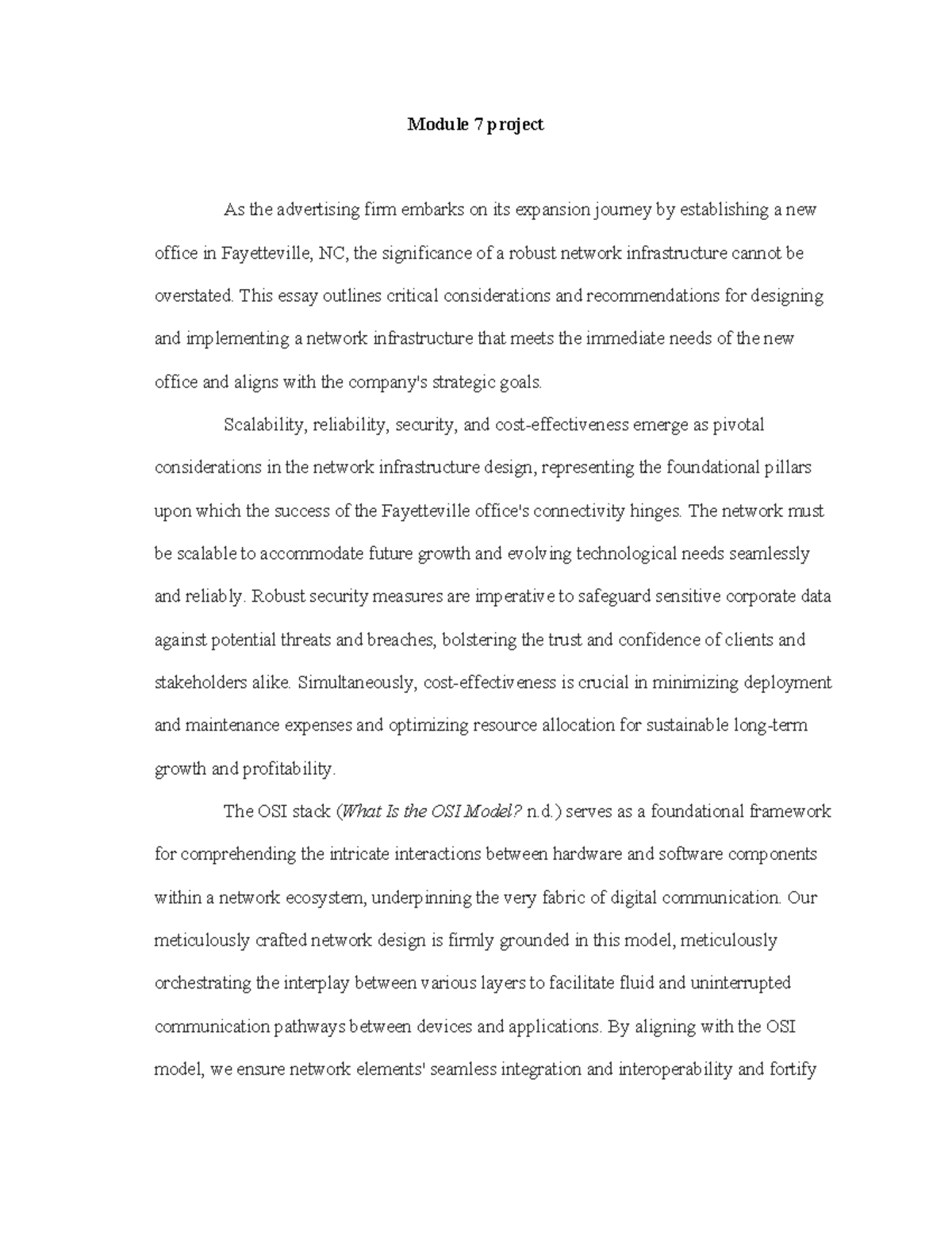 Module 7 Project: Designing Robust Network Infrastructure for ...