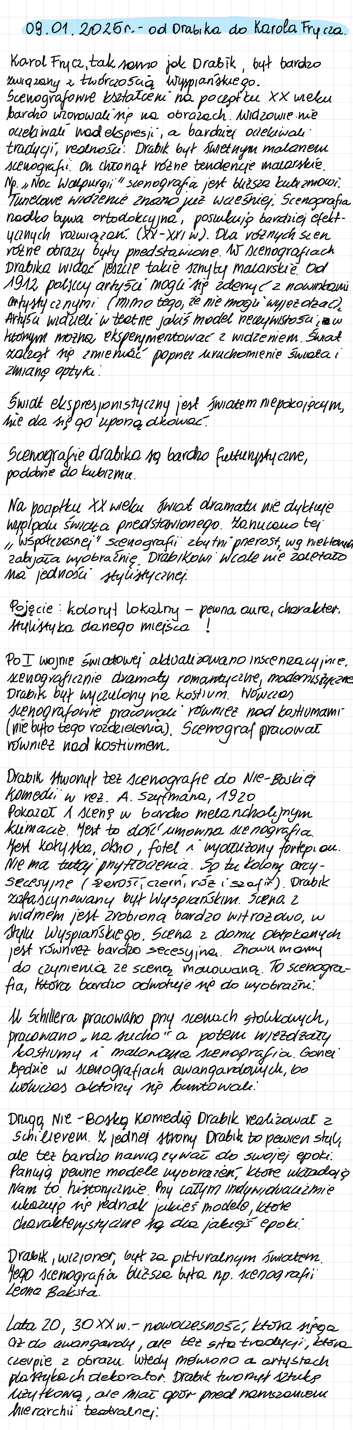 Scenografia teatralna XX wieku: Karol Frycz i Leon Bakst Analiza - Studocu