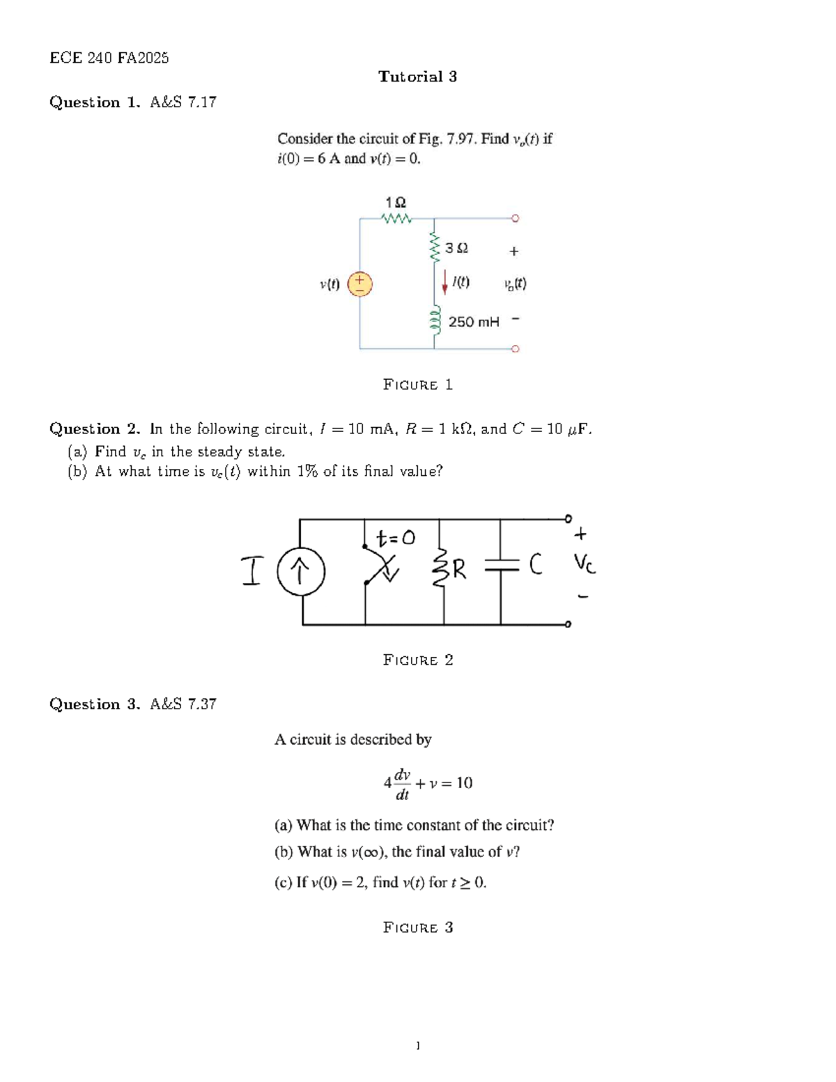 ECE 240 Tutorial 3 FA25 - tut 1 - ECE 240 - ECE 240 FA Tutorial 3 ...