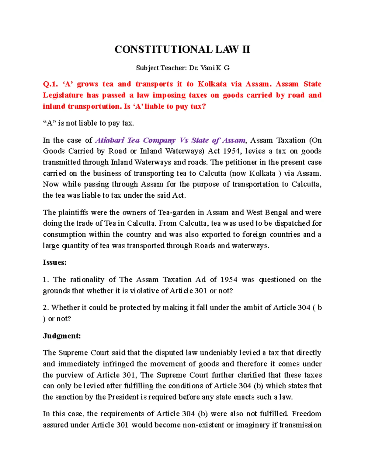 Legal Method Notes pdf - BaLLB - Studocu