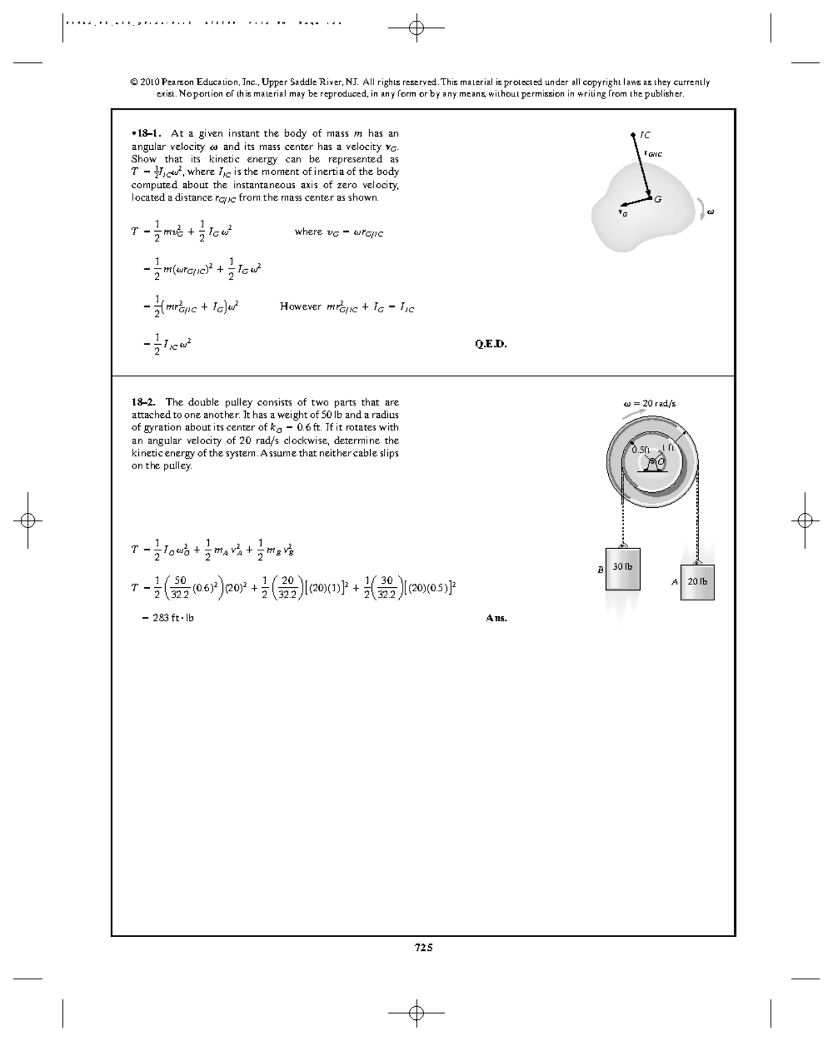 Chapter 18 - Solucionario del Hibbeler: Kinetic Energy & Work Analysis - Studocu