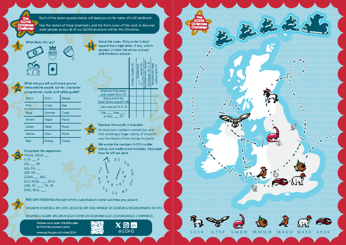 GCHQ Christmas Challenge 2024: Landmark Puzzles and Codes - Studocu
