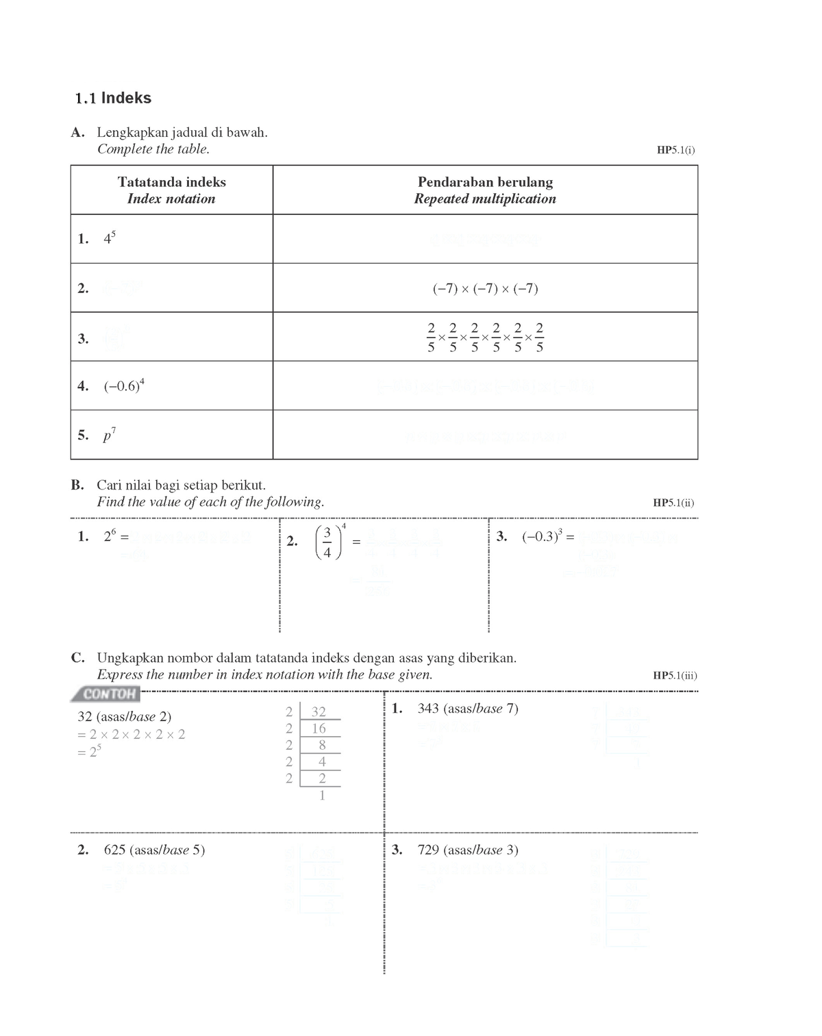 HP5.1 - HP5.6 Indeks dan Pendaraban Nombor dalam Tatatanda Indeks - Studocu