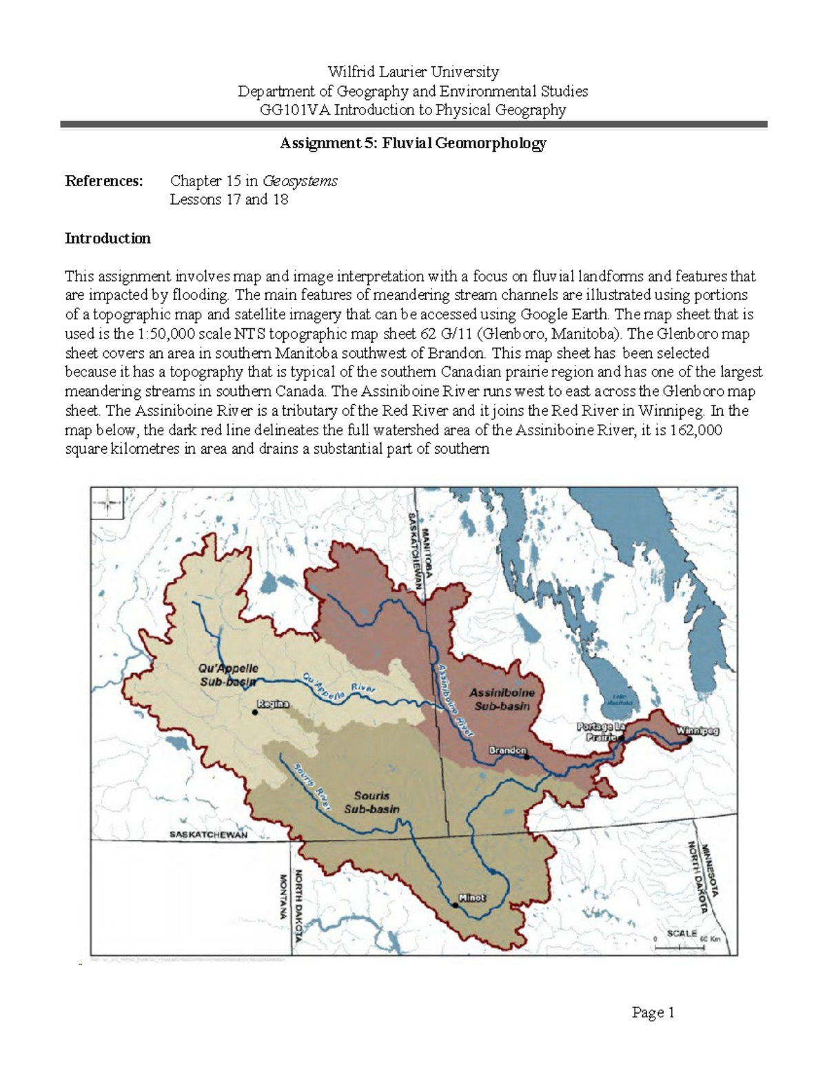 GG101VA Assignment 5: Fluvial Geomorphology & Map Analysis - Studocu