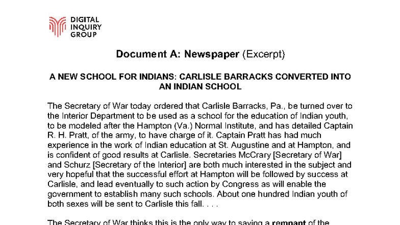 Native American Boarding School Insights: Carlisle Indian School ...
