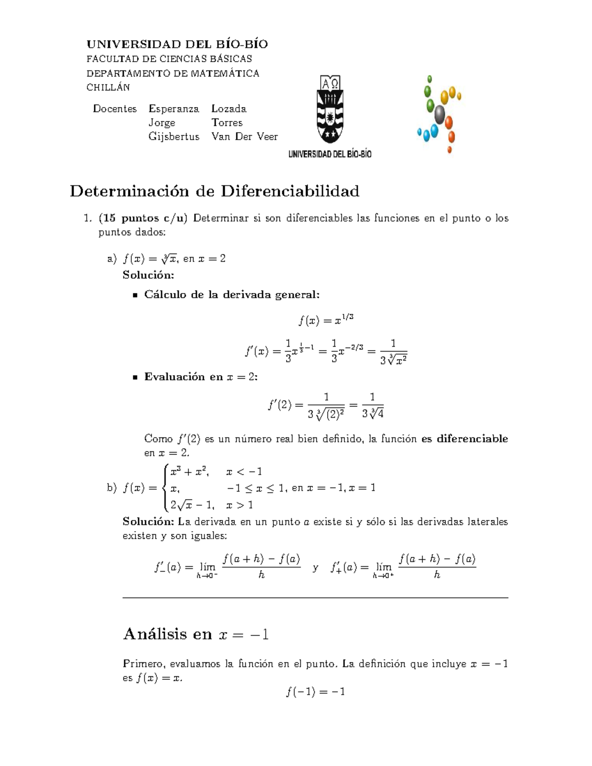 Test 1 Mod 2 2025 - Cálculo Diferencial: Ejercicios de ...