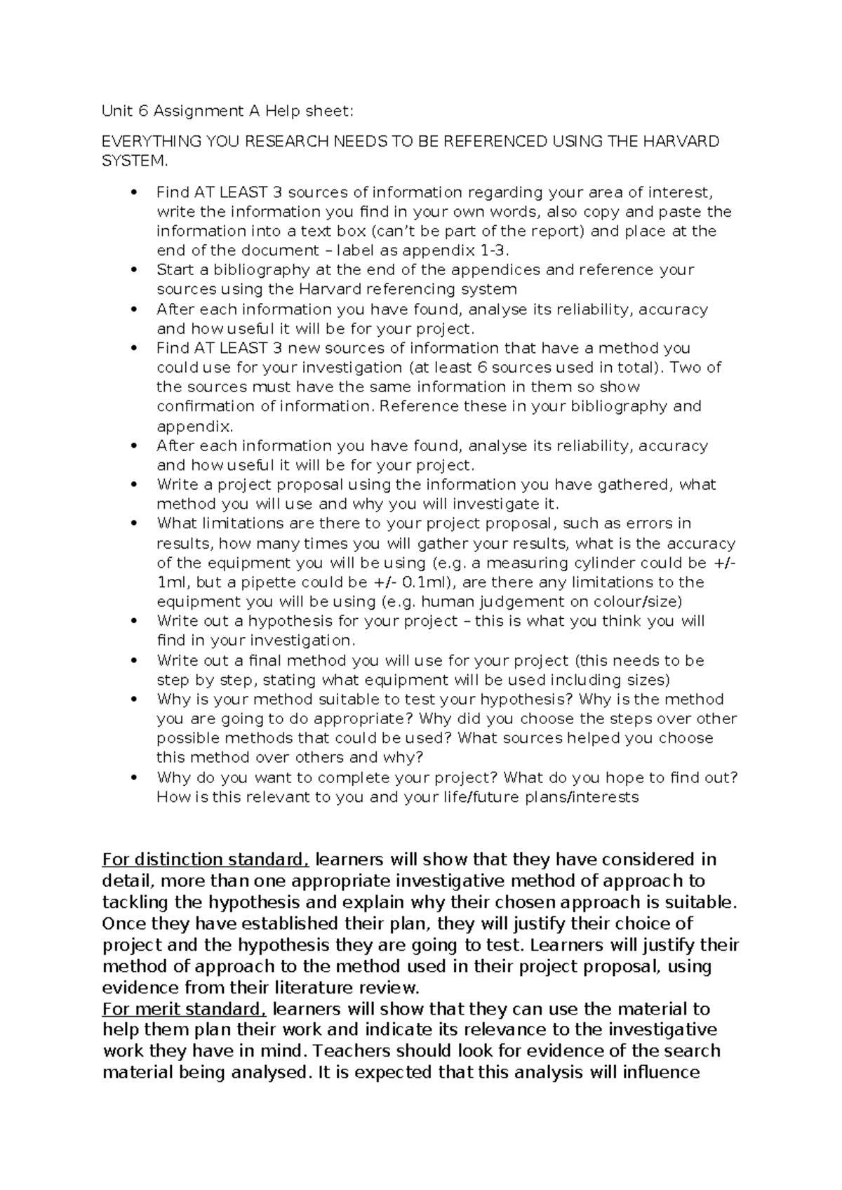 Unit 6 Assignment A: Research & Project Proposal Guide - Studocu