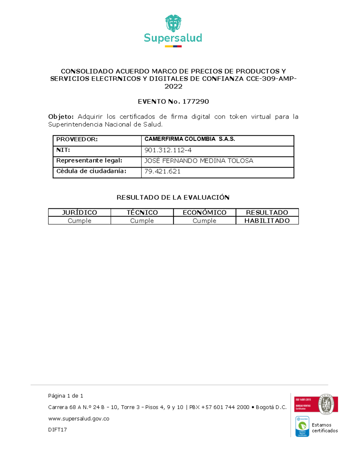 Adicionales parte 1 - Hbbn - Página 1 de 1 Carrera 68 A N.º 24 B - 10 ...