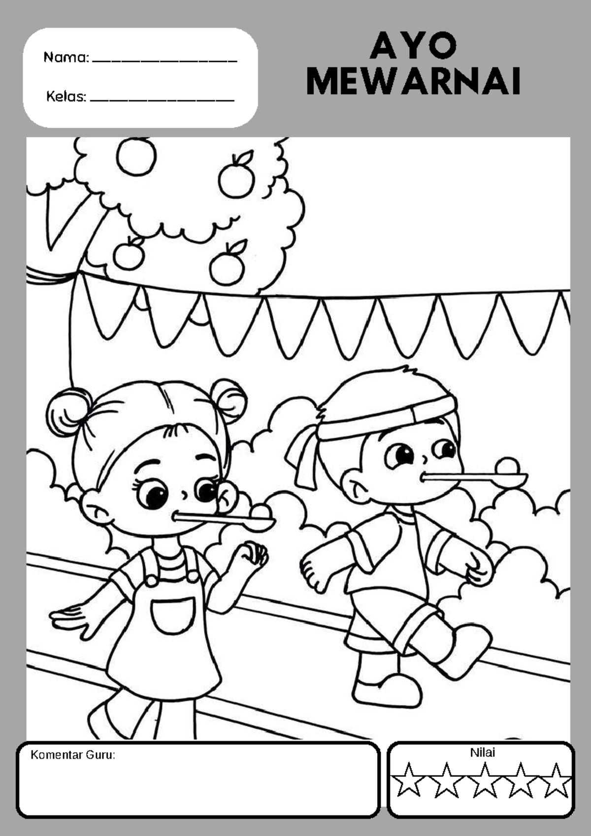 Template LPKD RA - LKPD UNTUK PAUD - PGSD - Nama: _______________ Kelas ...