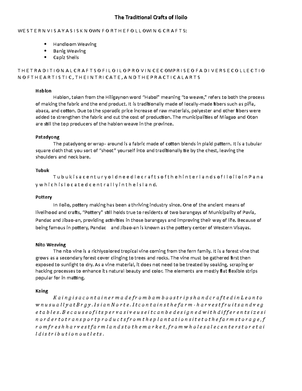 Traditional Crafts of Iloilo: A Cultural Exploration in Western Visayas ...