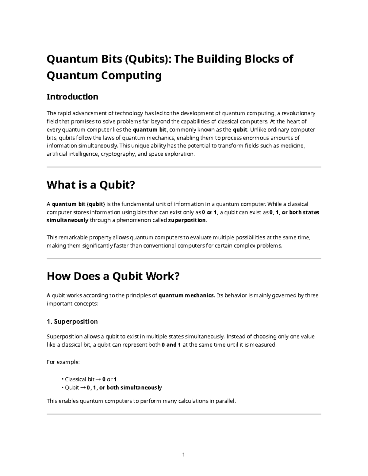 QUB 101: Quantum Bits - Foundations of Quantum Computing - Studocu
