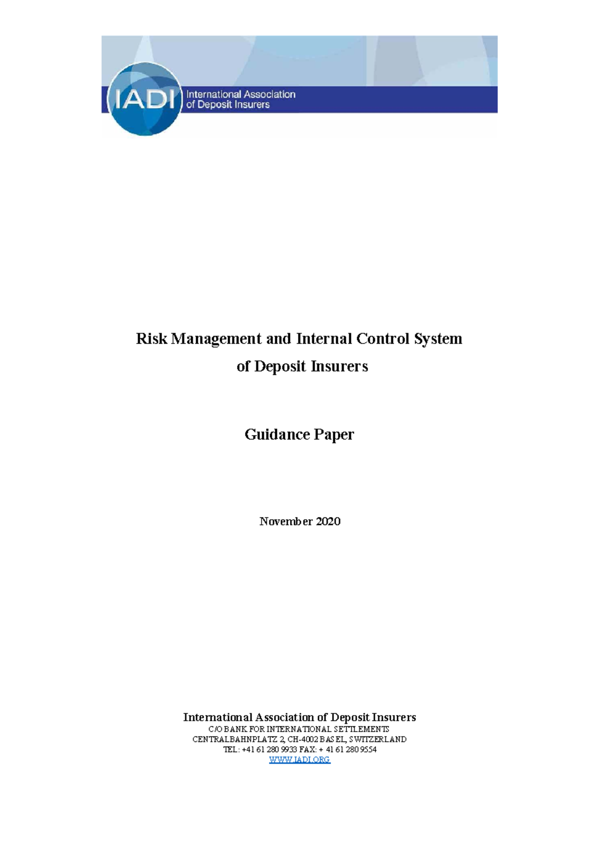 Guidance Paper on Risk Management & Internal Control for DIs (2020 ...