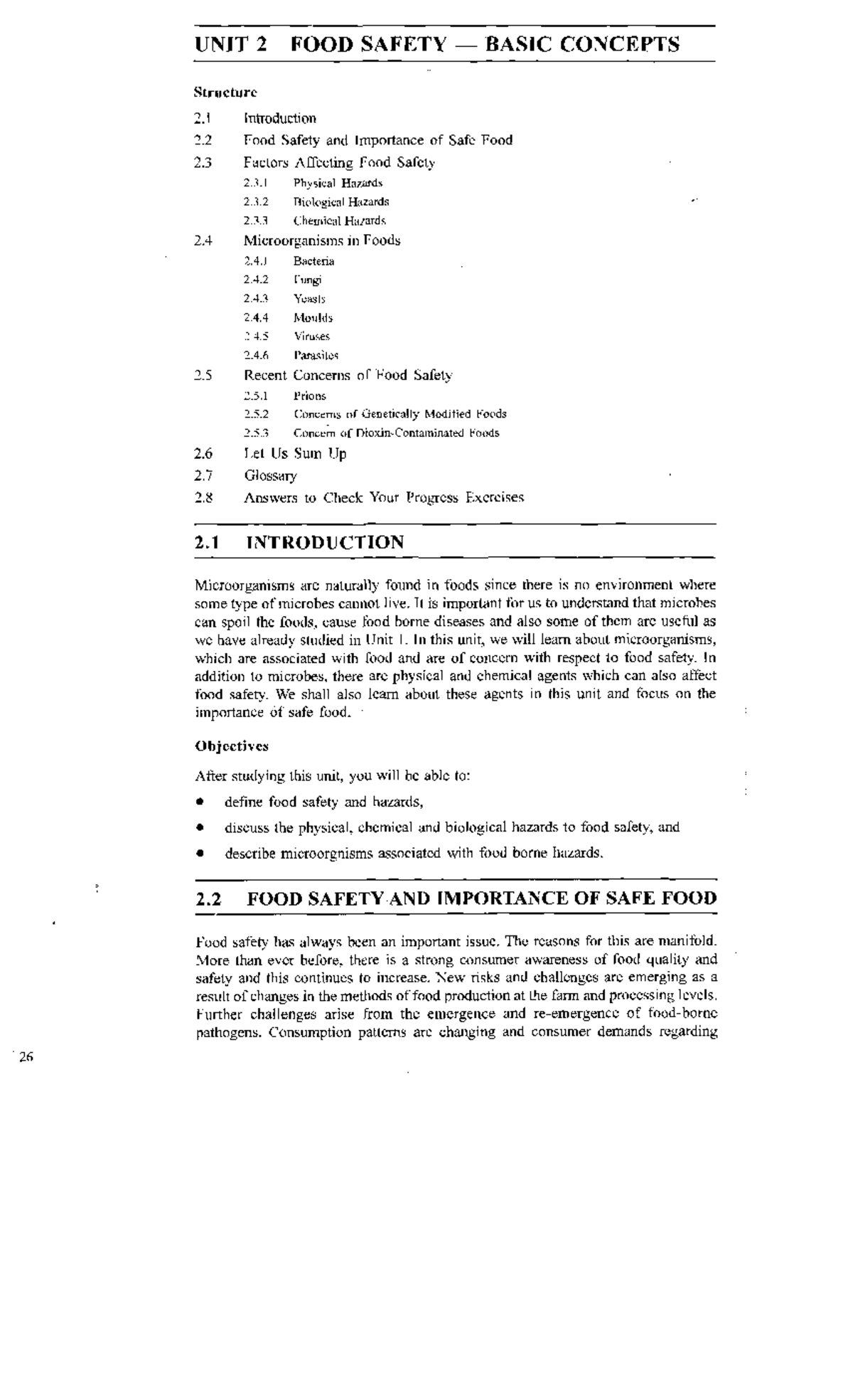 MFN-003 UNIT-2 - Food Safety and Food Microbiology - F'ood Safety ...