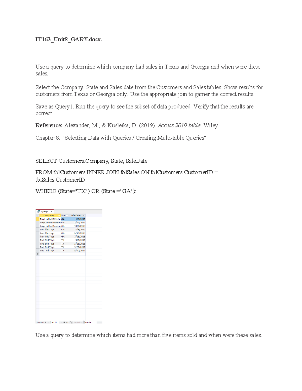 IT163_Unit8_Query_Analysis_and_Join_Operations - Studocu