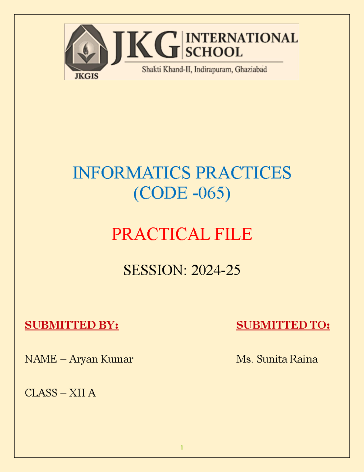 Informatics Practices Project - Library Management System (Class XII, Code 065) - Studocu