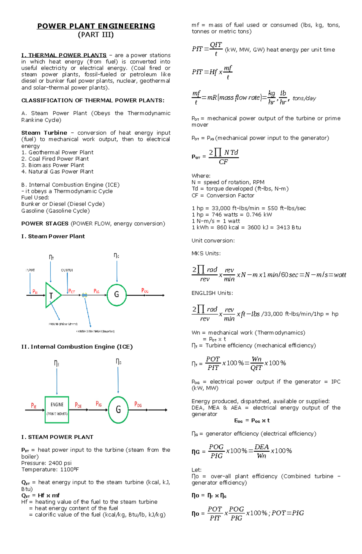 Power Plant Engineering - Thermal Power Plant Overview and Examples ...