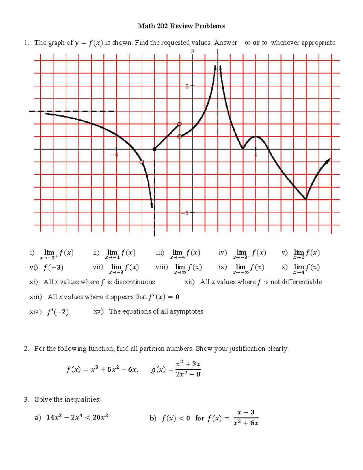 Math 202 Exam 1 Review Questions SP 25 - Studocu