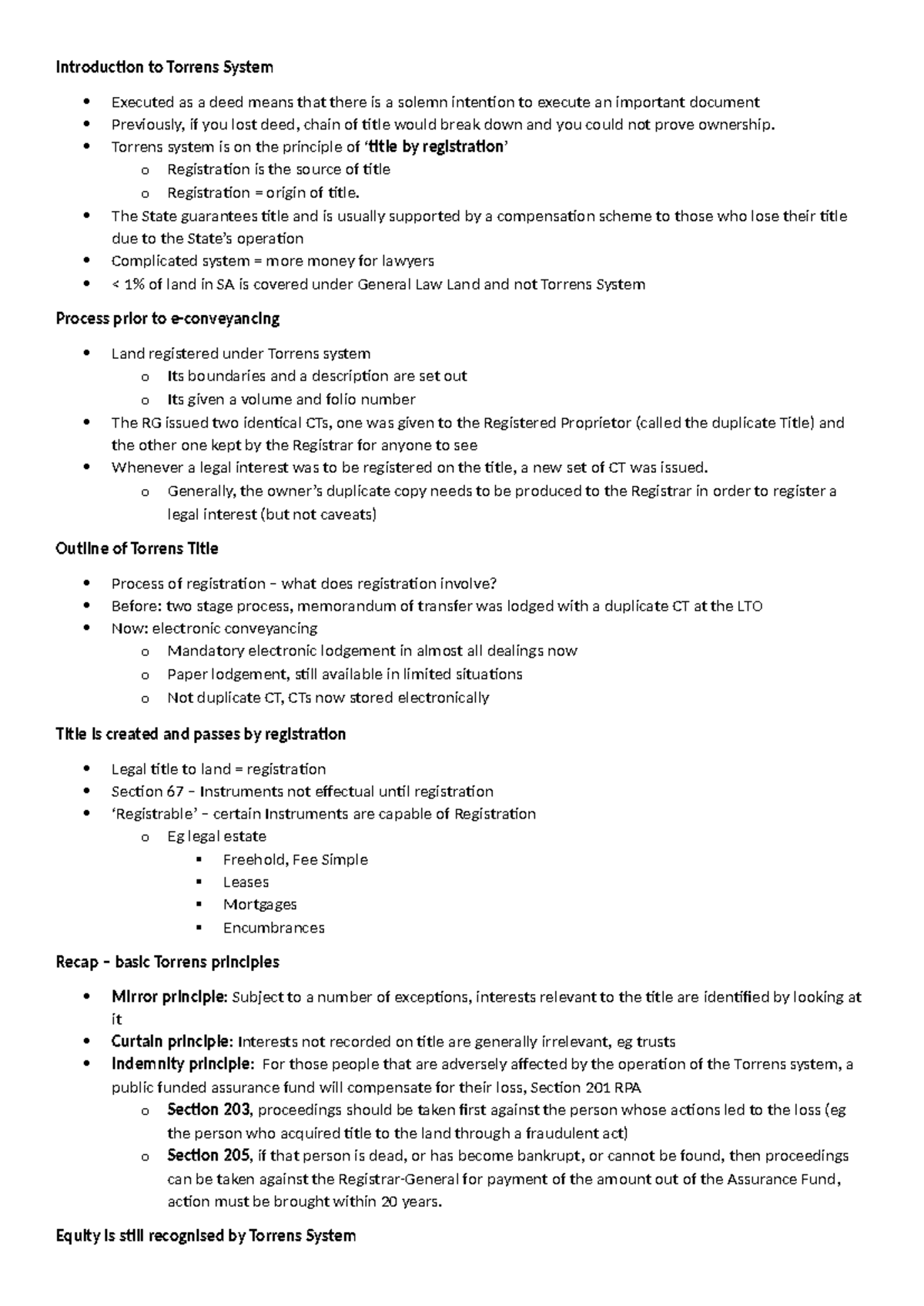 Week 9 - Introduction to Torrens System - Introduction to Torrens ...