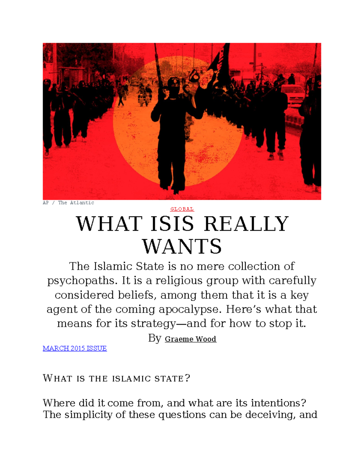 Understanding ISIS: A Deep Dive into its Ideology and Strategy - AP ...