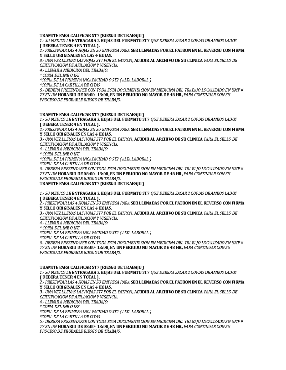 Tramite ST7 para Calificación de Riesgo de Trabajo: Guía Completa - Studocu